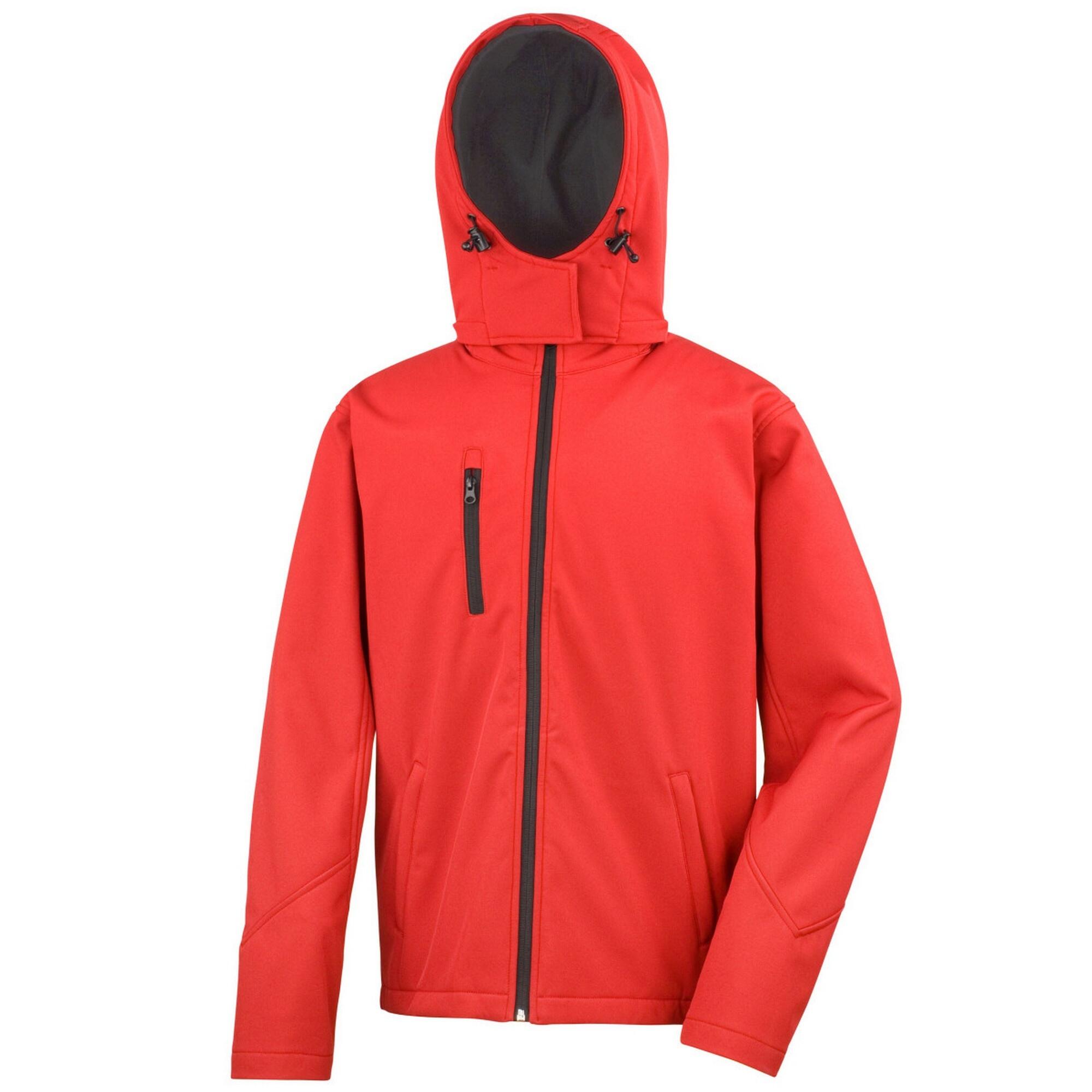 Core Mens Lite Hooded Softshell Jacket (Red/Black) RESULT | Decathlon