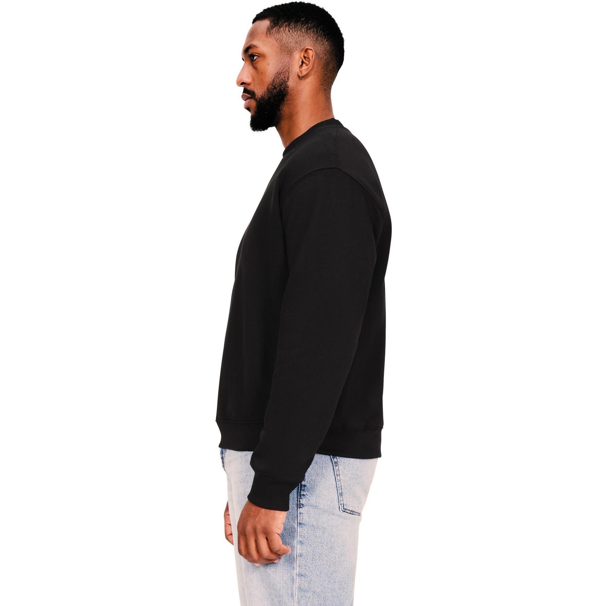 Mens Ringspun Cotton Extended Neckline Oversized Sweatshirt (Black ...