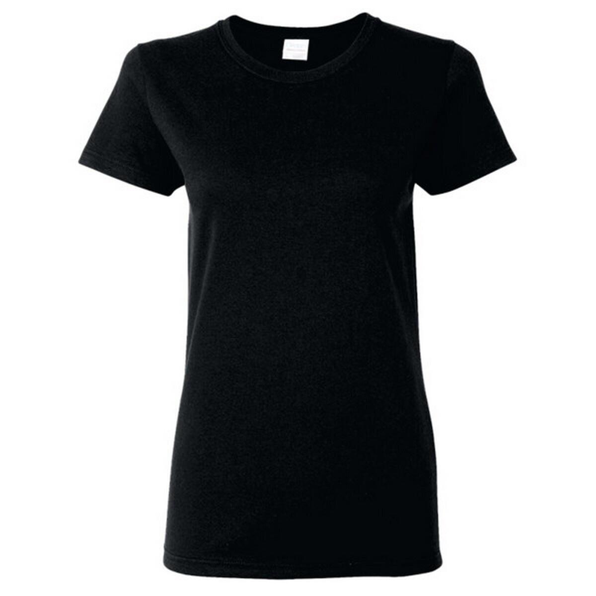 Ladies/Womens Heavy Cotton Missy Fit Short Sleeve TShirt (Black) GILDAN ...