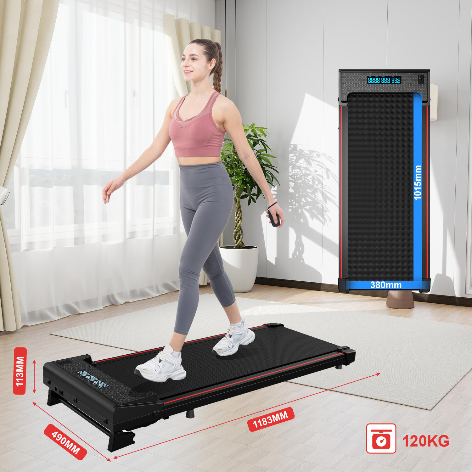 CITYSPORTS Walking Pad Treadmill,7.9% Incline Under Desk Treadmill ...
