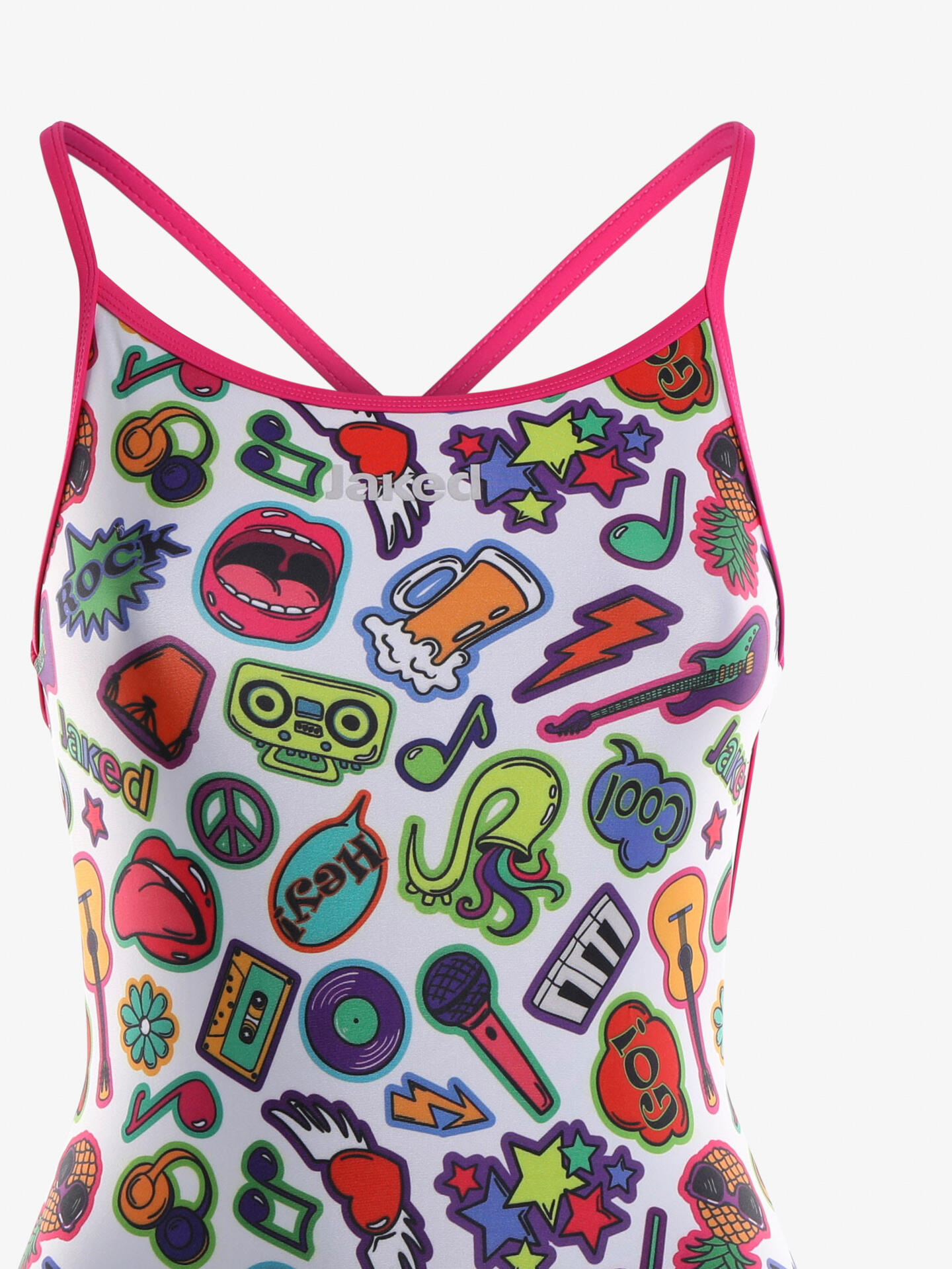 Jaked Dames Crazy Badpak - Wit / Multi - Maat 30 JAKED | Decathlon