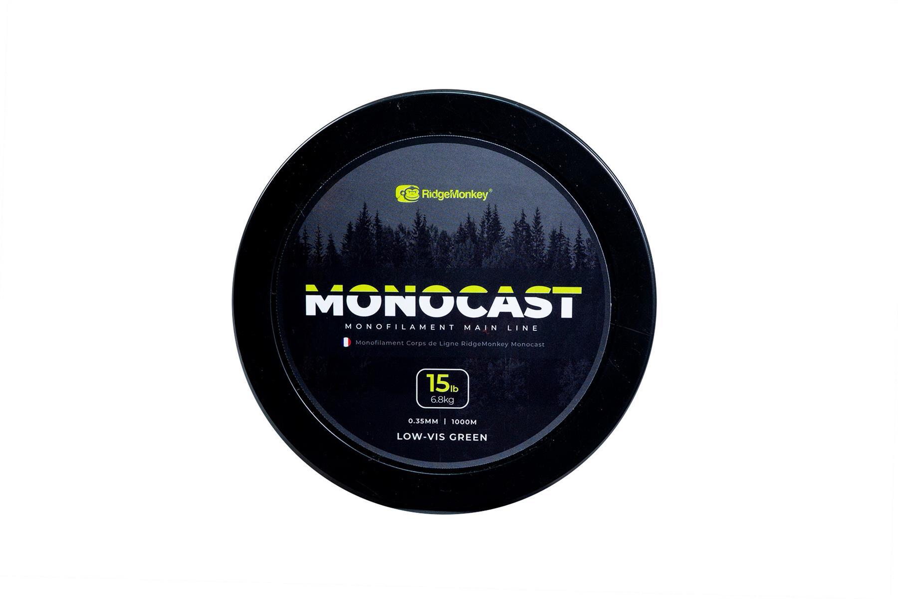 RidgeMonkey MonoCast Mono 12lb (5.4kg) Premium Fishing Line 1000m Spool ...