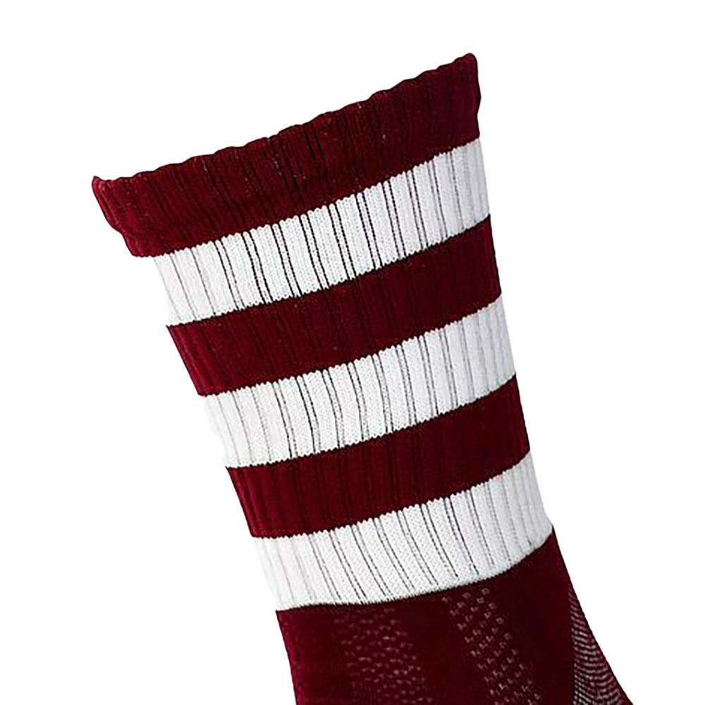 Unisex Adult Pro Hooped Football Socks (Maroon/White) PRECISION | Decathlon