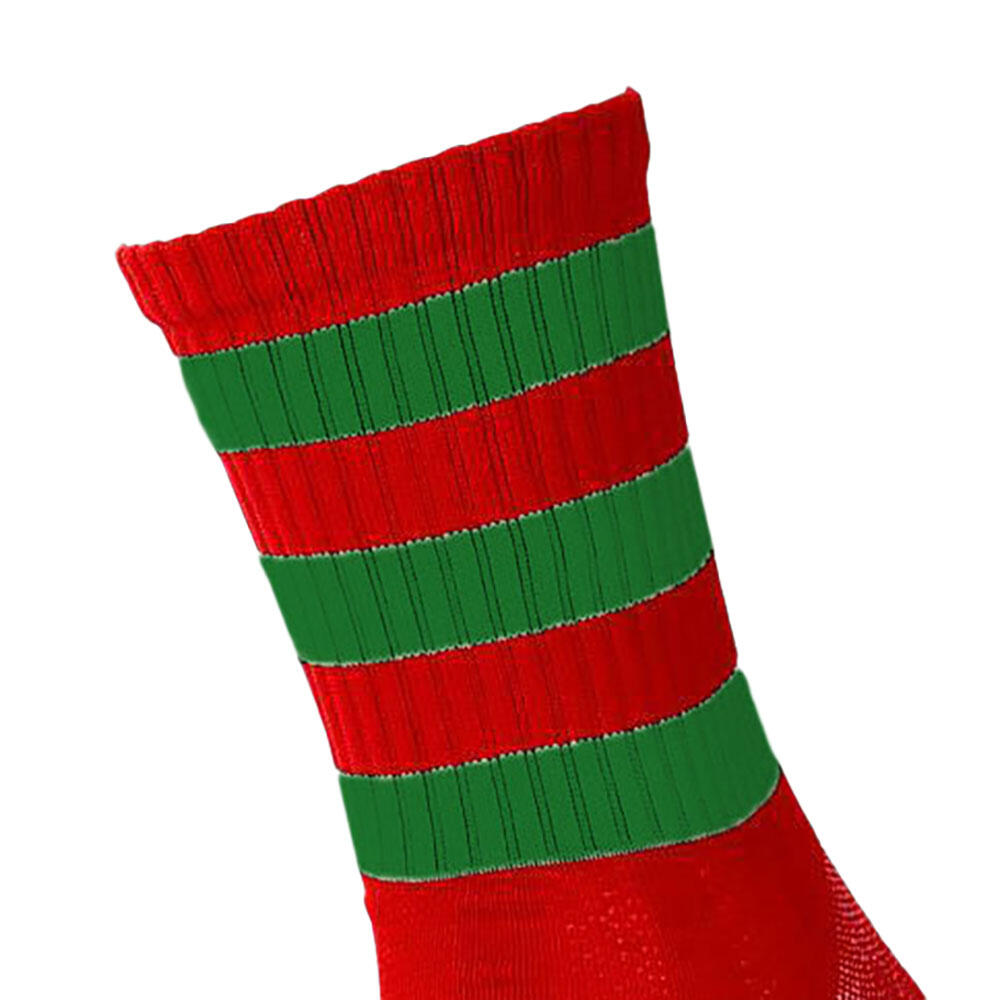 Unisex Adult Pro Hooped Football Socks (Red/Green) PRECISION | Decathlon