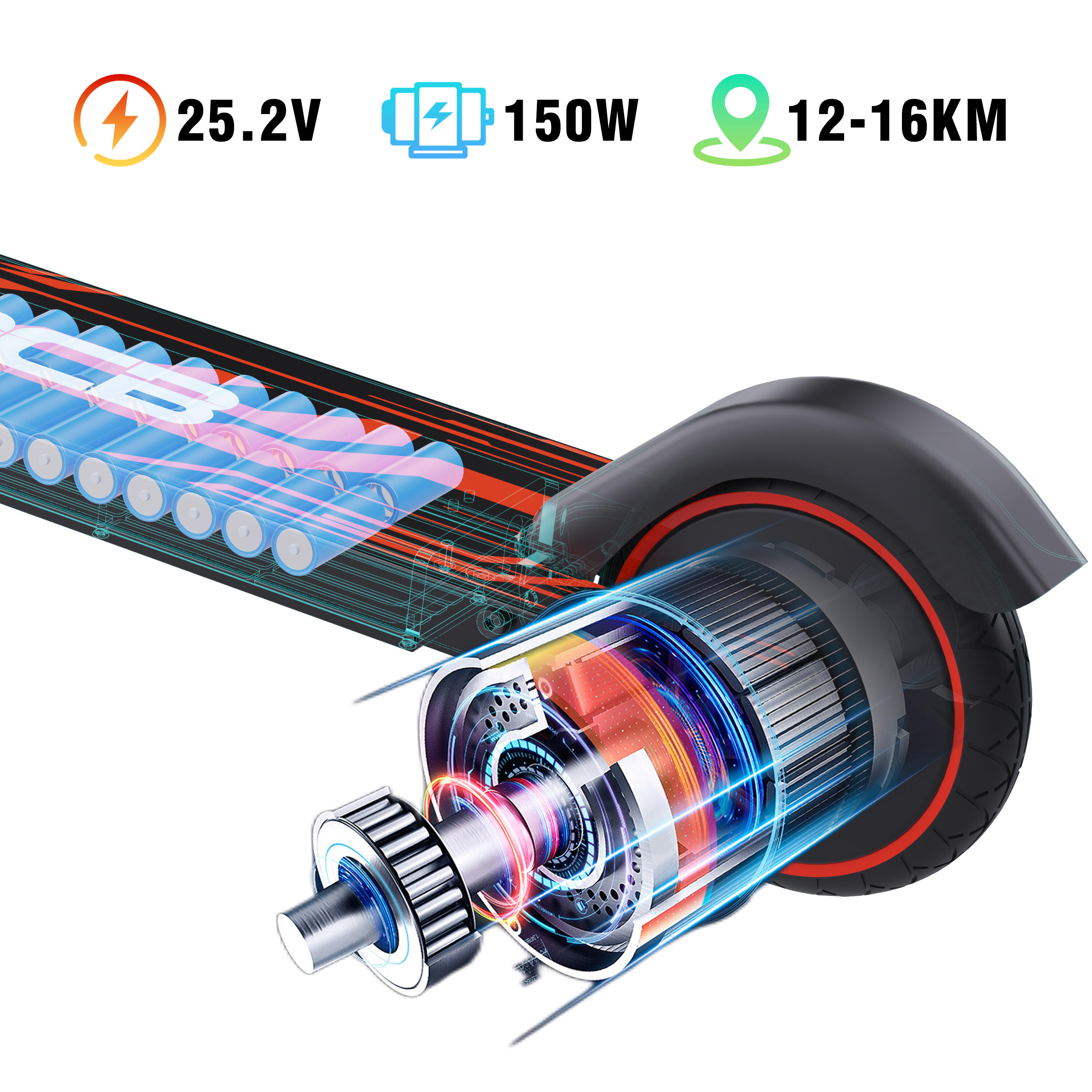 Elektroroller ab 14 Jahren – Faltbarer E-Scooter RCB - R15 RCB | Decathlon