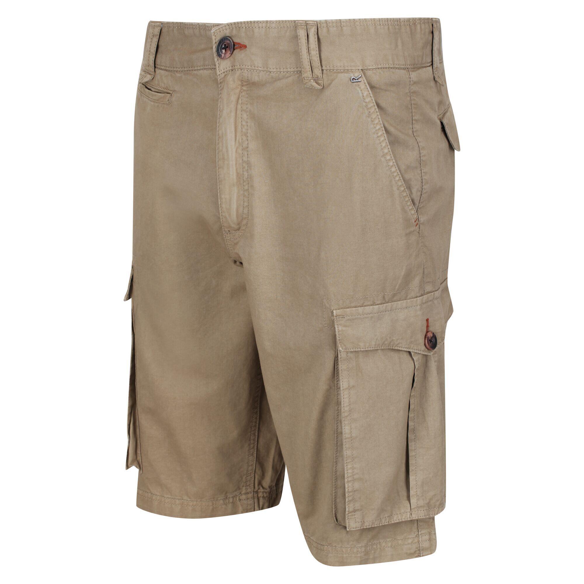 Mens Shorebay Vintage Cargo Shorts (Gold Sand) REGATTA | Decathlon