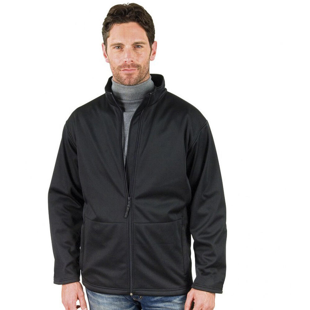 Core Mens Soft Shell 3 Layer Waterproof Jacket (Black) RESULT | Decathlon