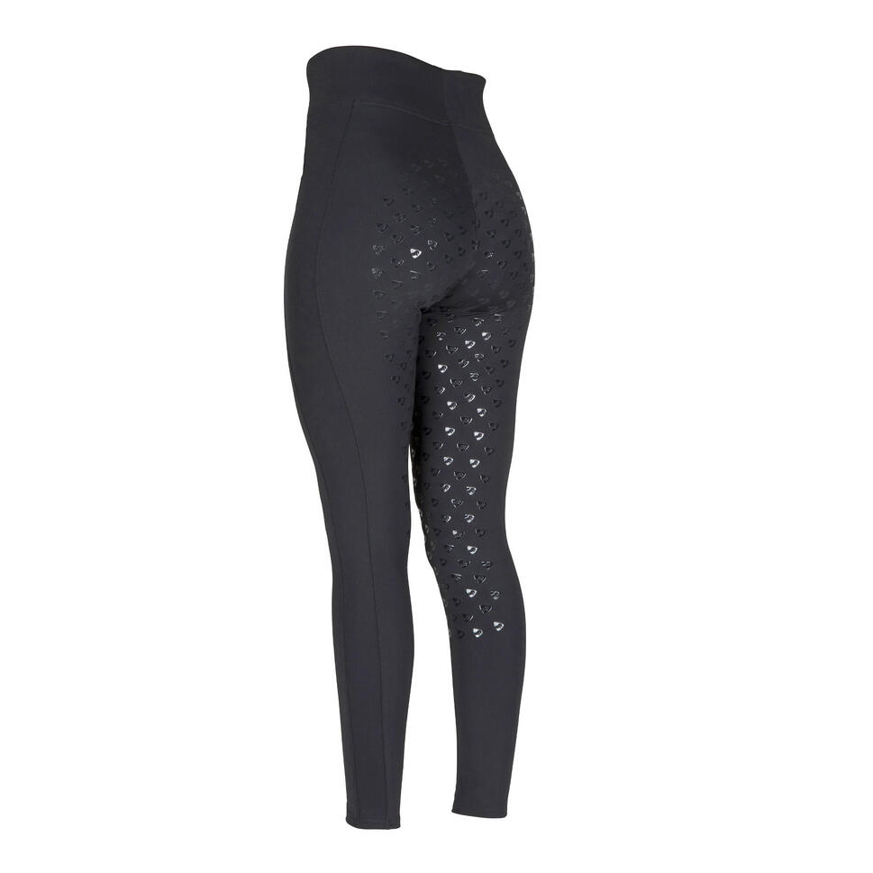 Womens/Ladies Eltar Horse Riding Tights (Black) AUBRION | Decathlon