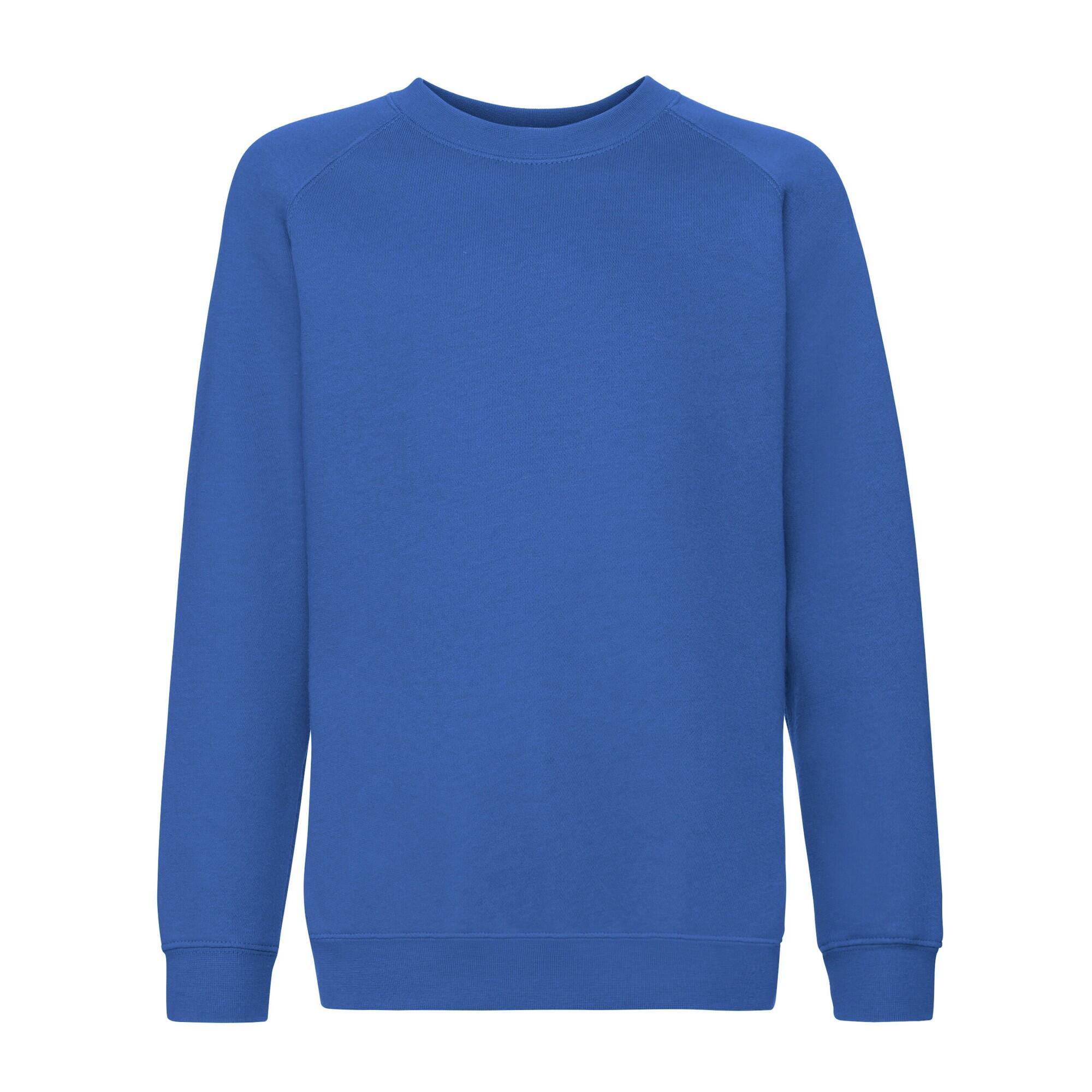 Childrens/Kids Premium Raglan Sweatshirt (Royal Blue) FRUIT OF THE LOOM ...