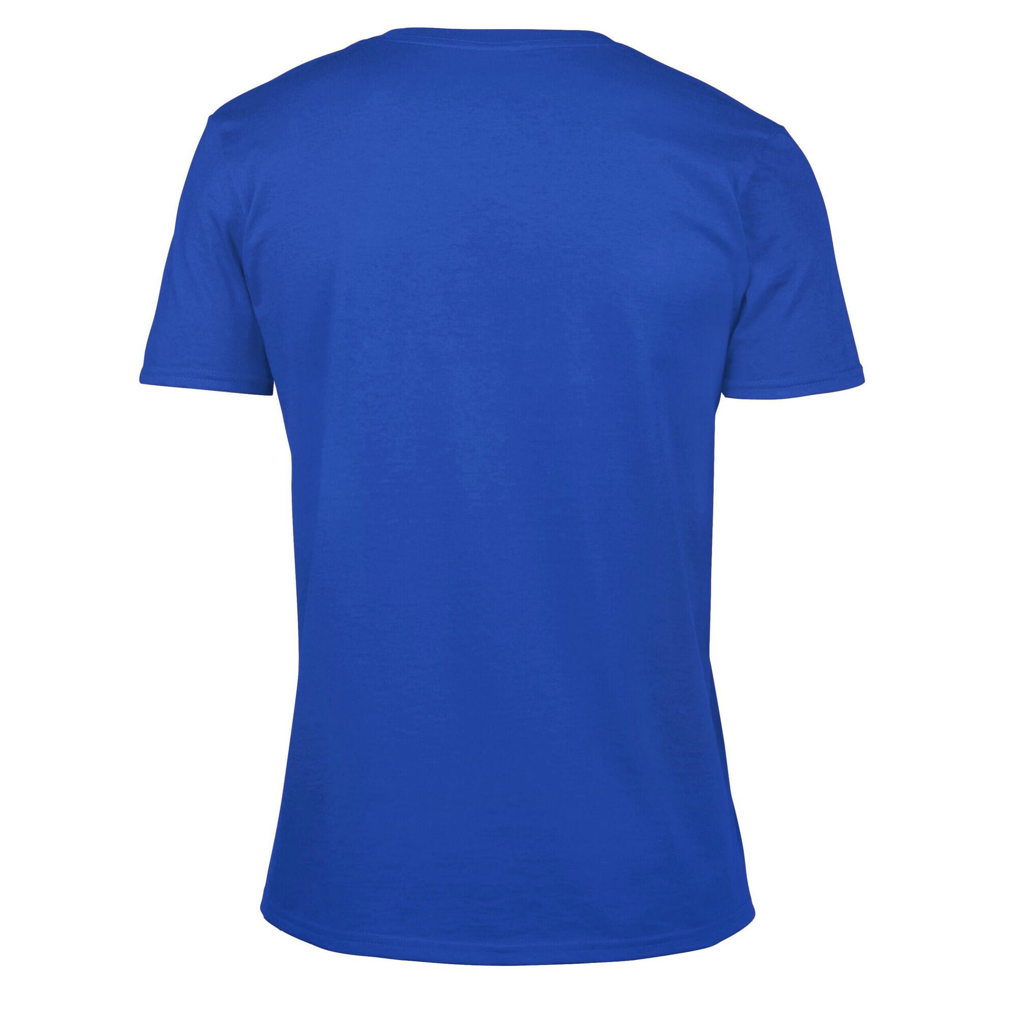Mens Softstyle V Neck TShirt (Royal Blue) GILDAN | Decathlon