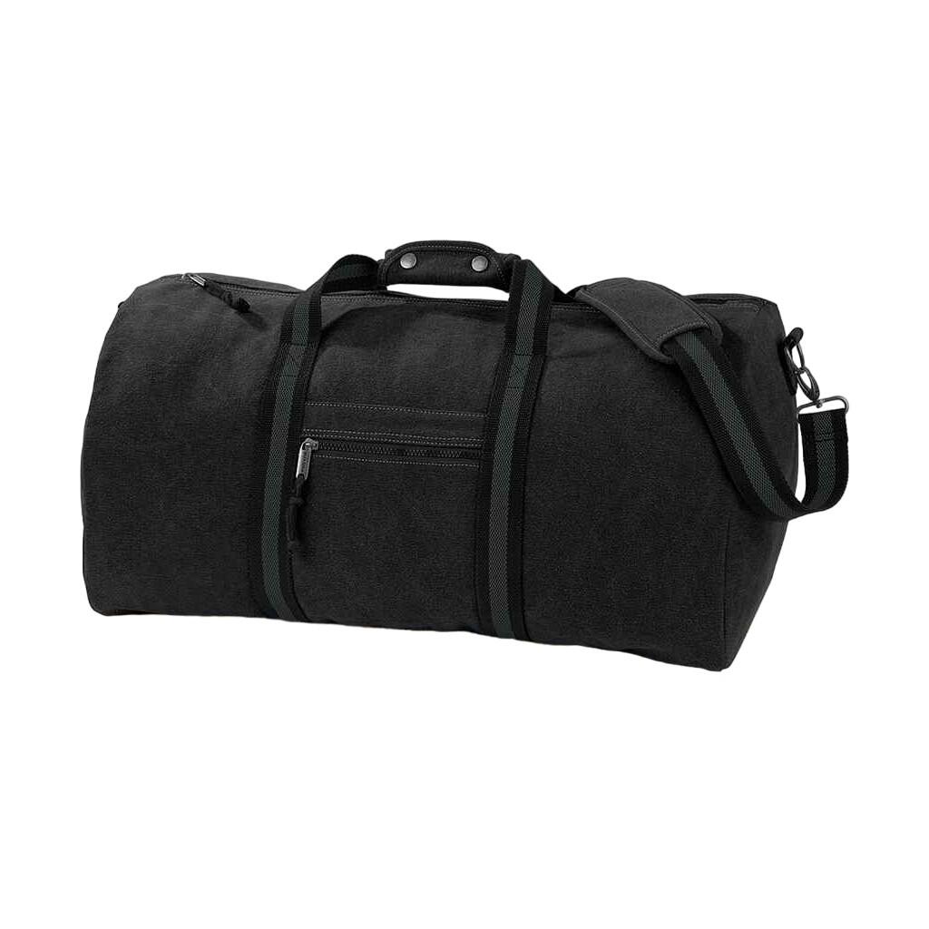 Vintage Canvas Duffle Bag (Vintage Military Green) QUADRA | Decathlon