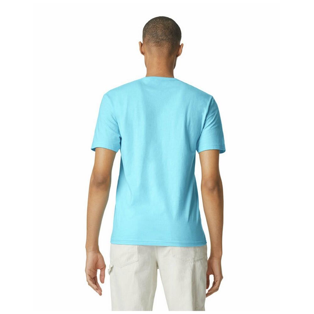 Mens Soft Style Ringspun T Shirt (Sky Blue) GILDAN | Decathlon
