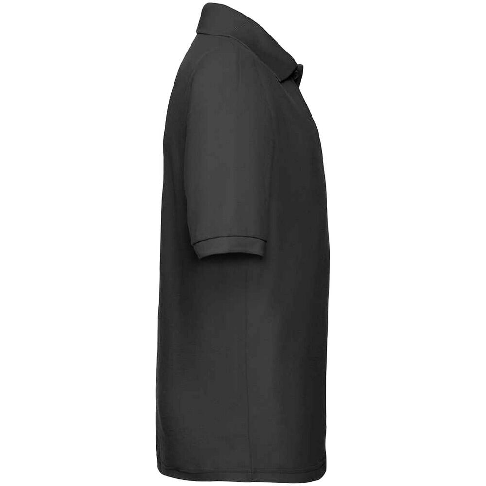 Childrens/Kids Poly/Cotton Pique Polo Shirt (Black) FRUIT OF THE LOOM ...