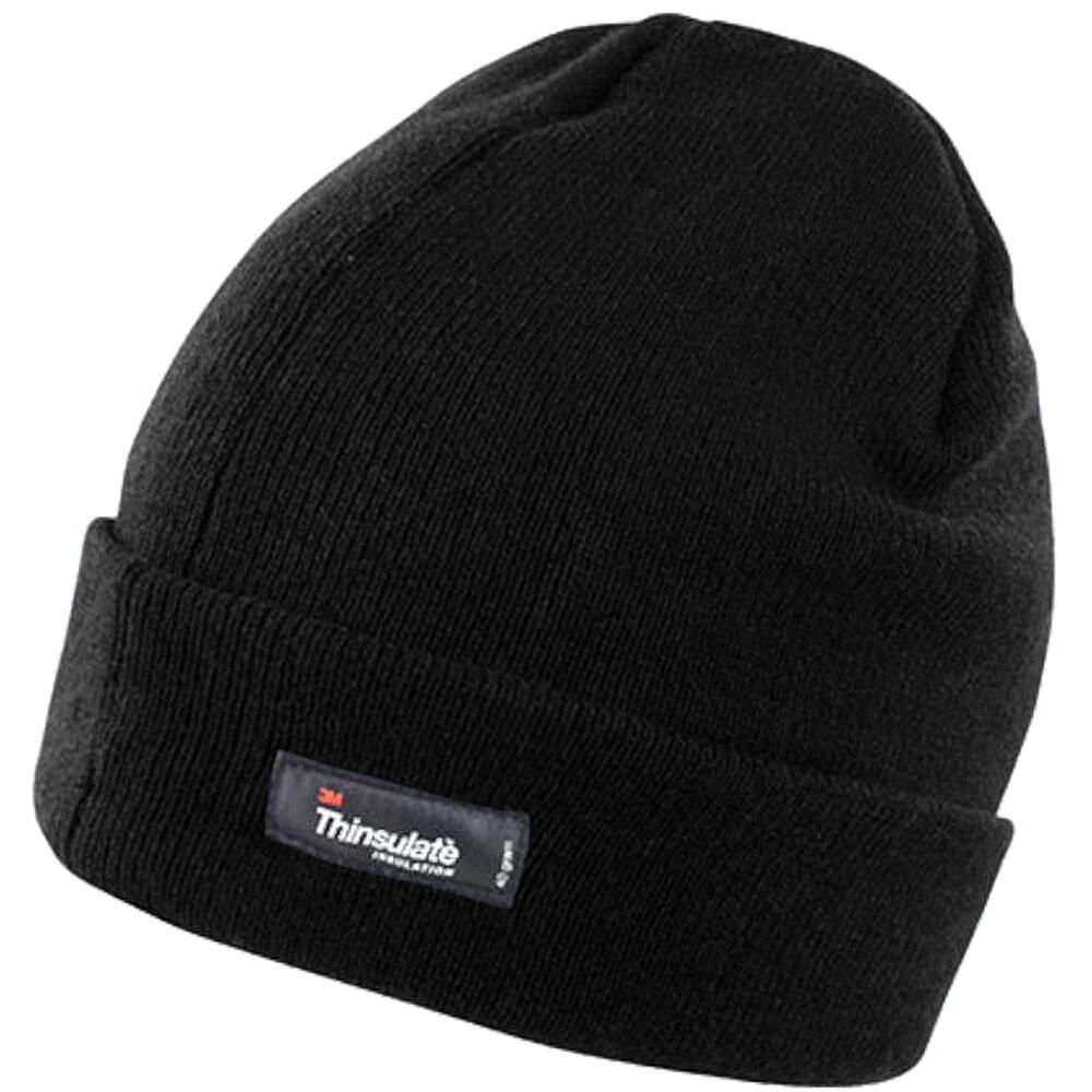 Woolly Thermal Ski/Winter Hat with 3M Thinsulate Insulation (Black ...