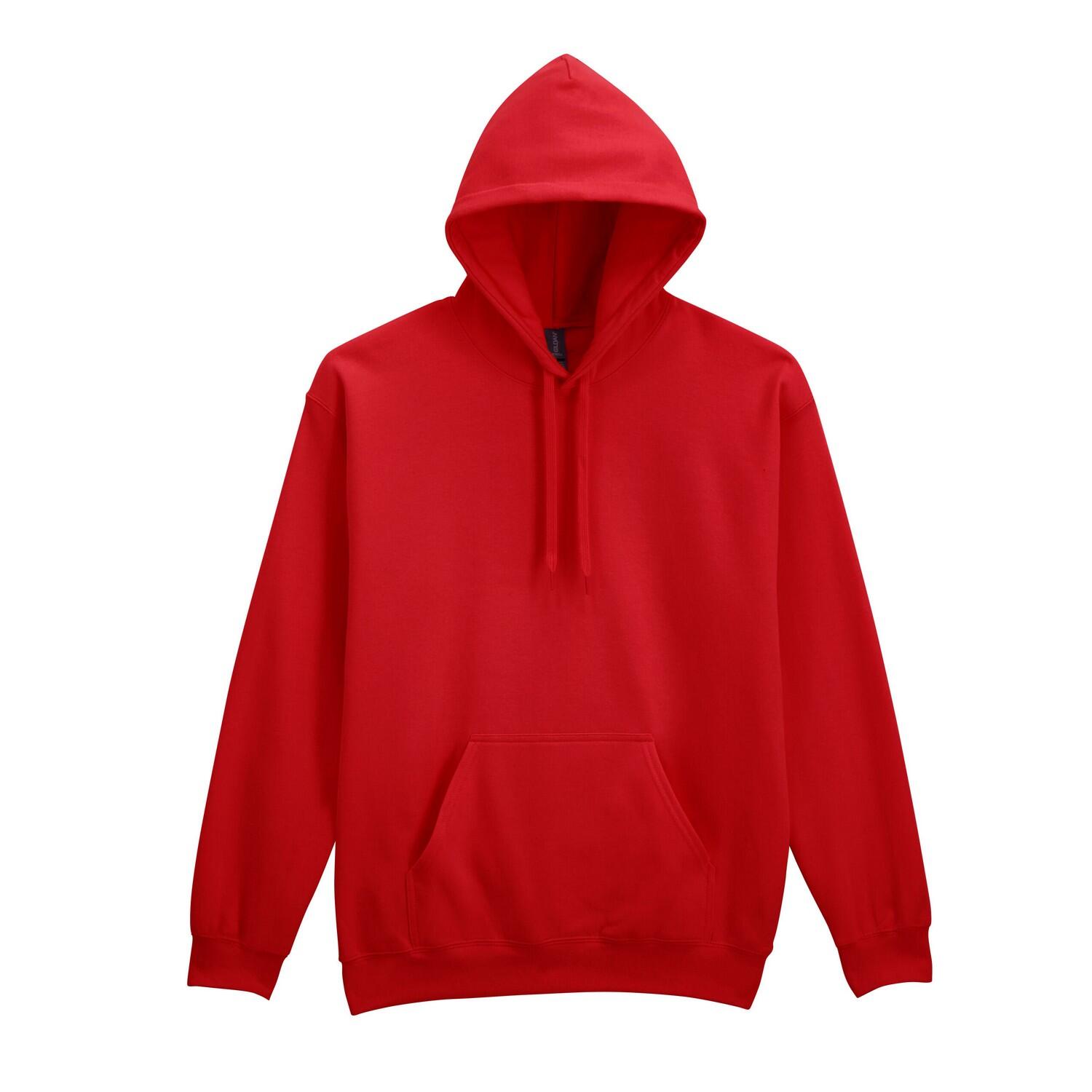 Mens Midweight Soft Touch Hoodie (Red) GILDAN | Decathlon