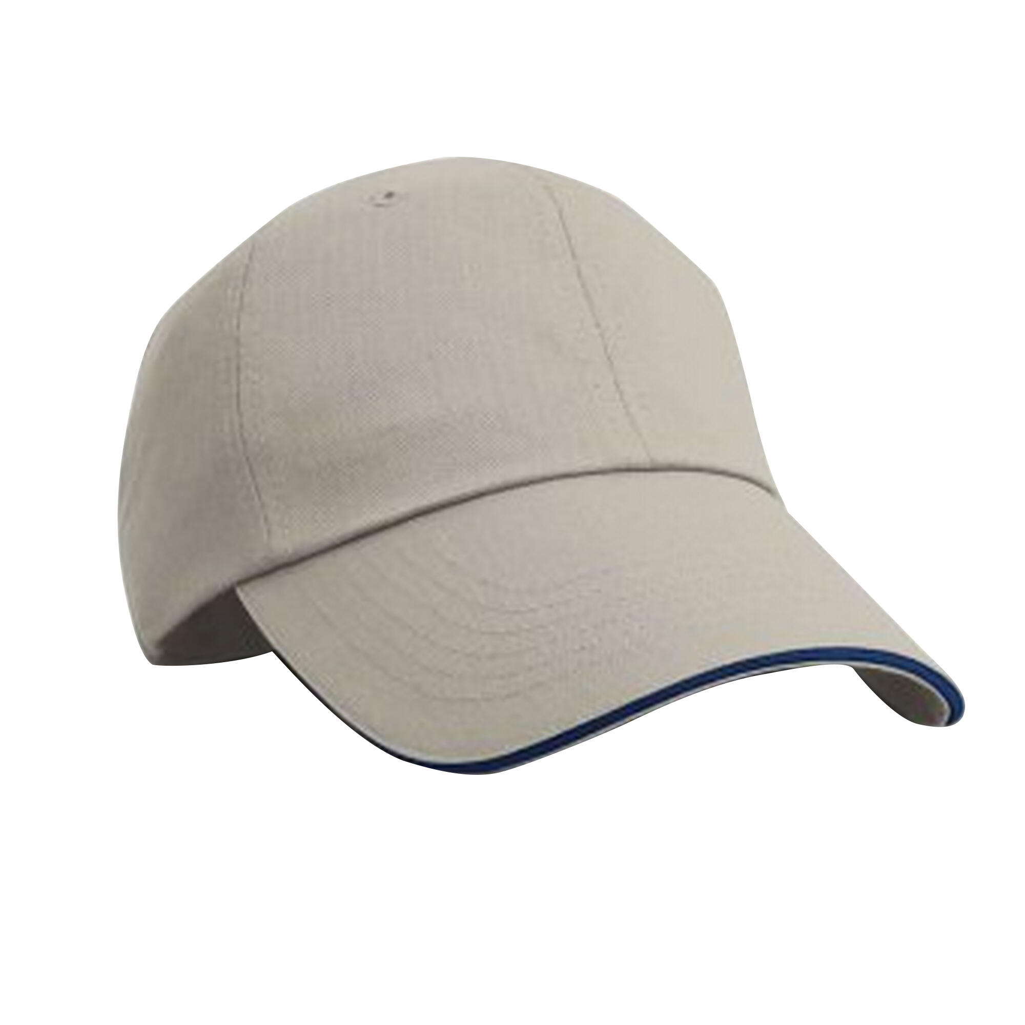Unisex Herringbone Contrast Colour Sandwich Peak Baseball Cap (Black ...