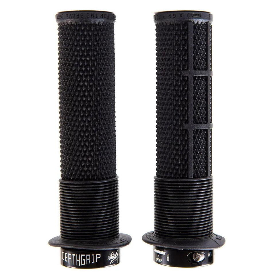 DMR Deathgrip Bike Handle Bar Grips Lock On - Thick Flanged Sick Green ...