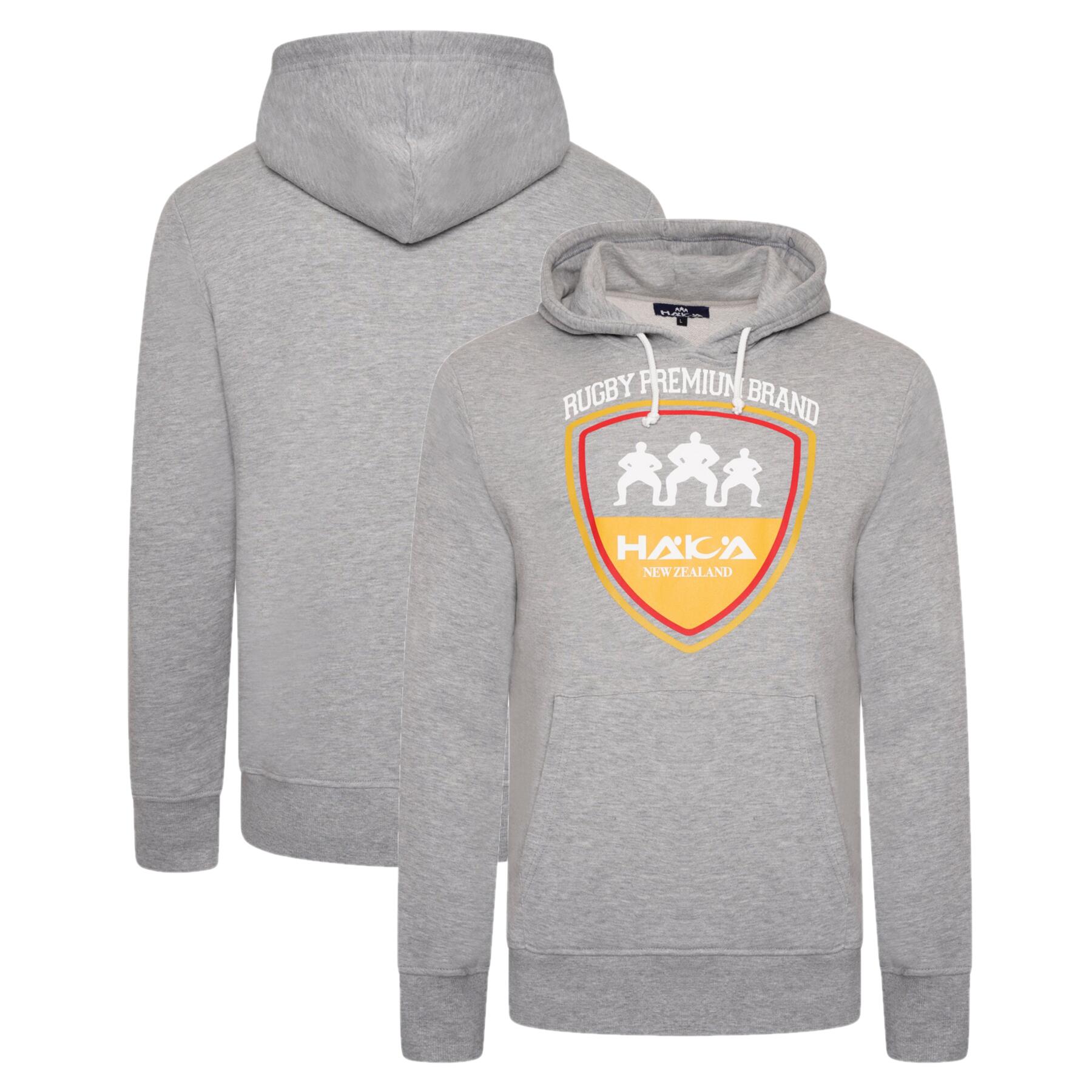 Haka New Zealand Hoodie Men's Rugby Heritage Shield Grey Top - New NO ...