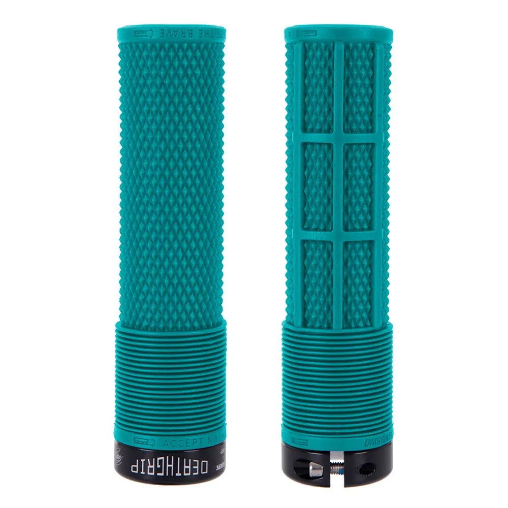 DMR Deathgrip Bike Handle Bar Grips Lock On - Thick Tribe Green ...