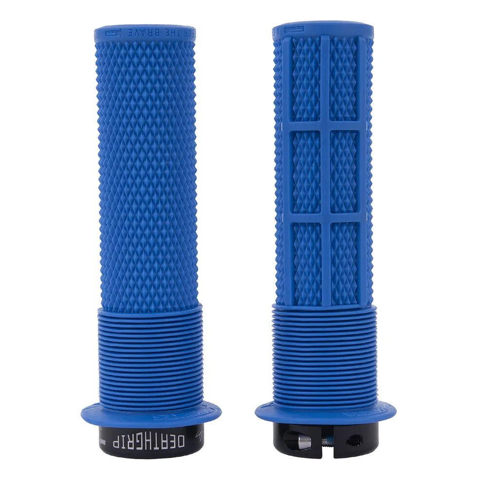 DMR Deathgrip Bike Handle Bar Grips Lock On - Thin Flanged Royal Blue ...
