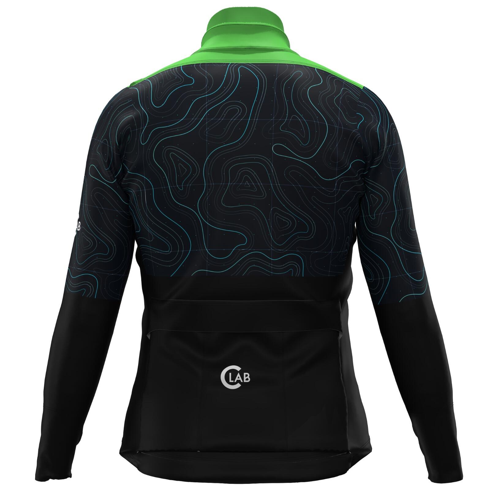 PIRINEUS Map Winter Cycling Jacket - Black/Green C LAB | Decathlon