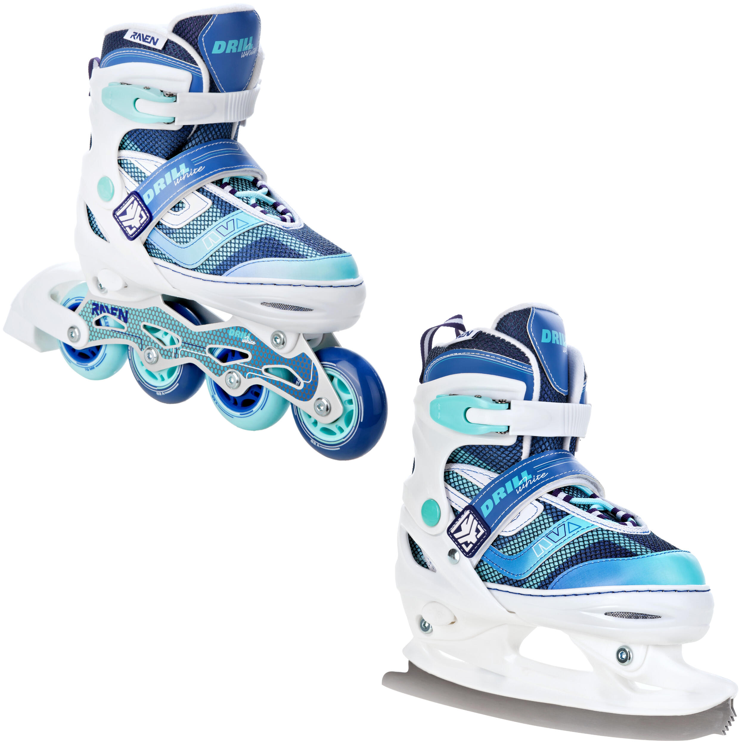 Verstellbare Roller Skates 2in1 Drill RAVEN | Decathlon