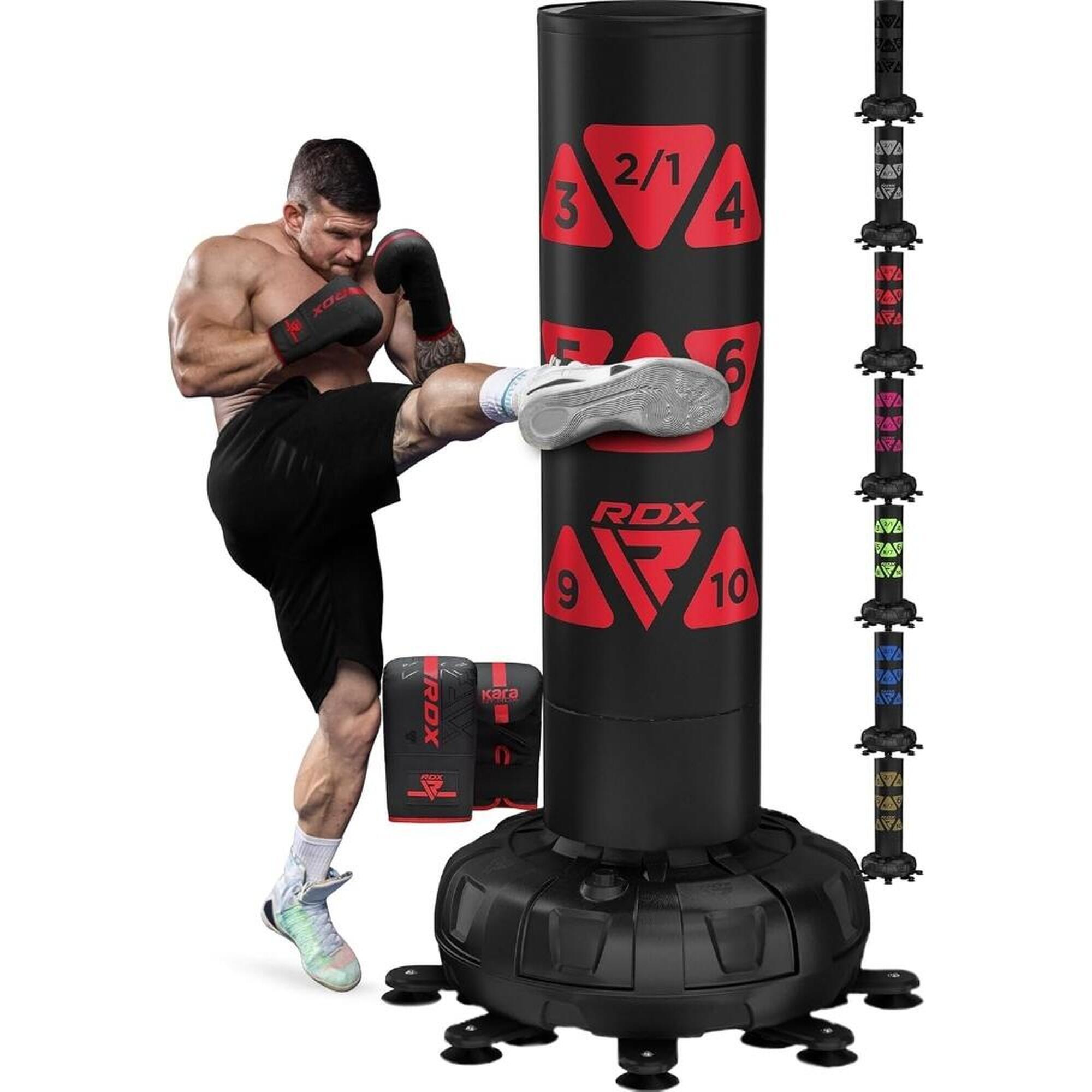 RDX SPORTS - Set sac box podea RDX KT Ronin 6FT, mănuși incluse, Roșu ...