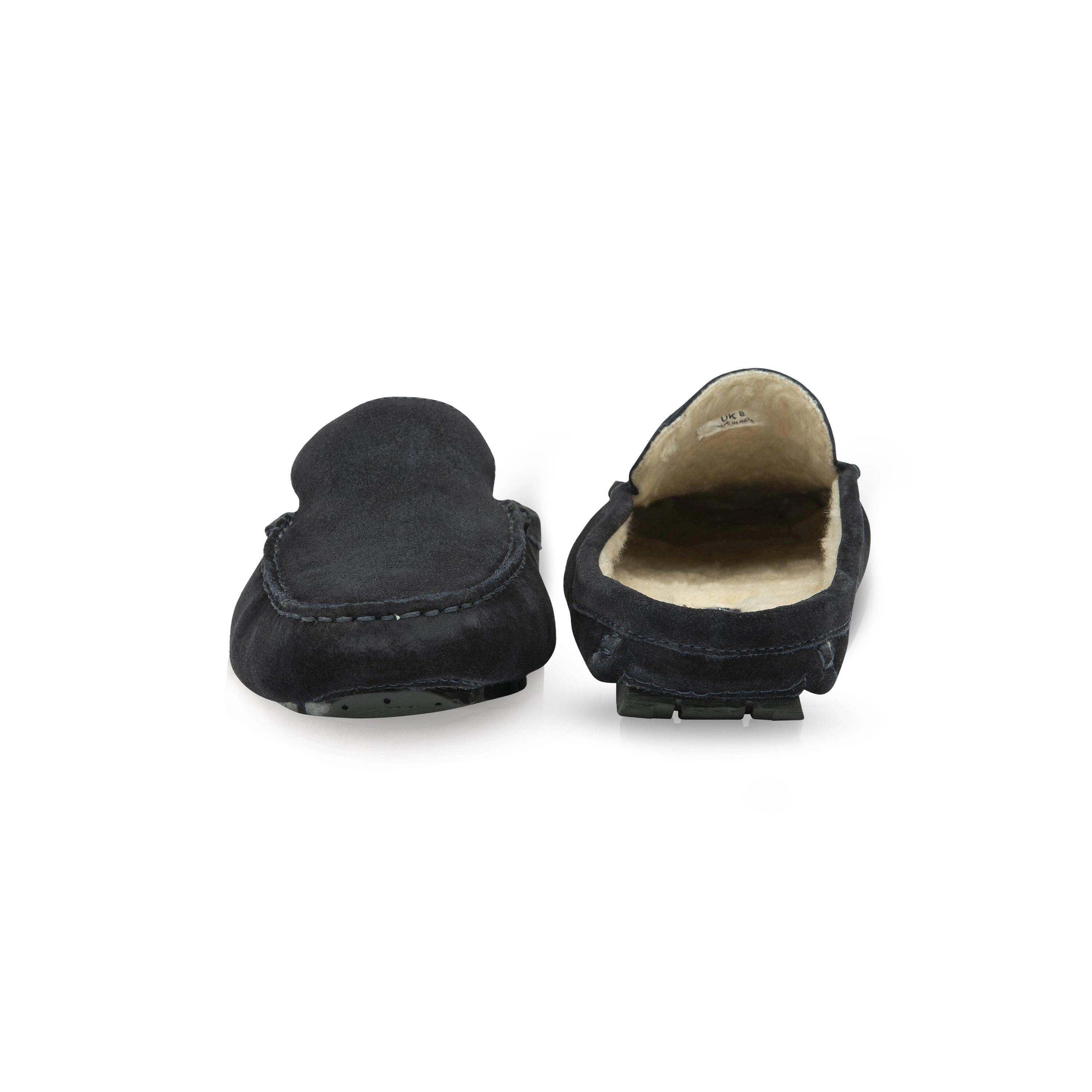 RUPERT Men's Leather Fleece Loafer Slide Slippers | Decathlon