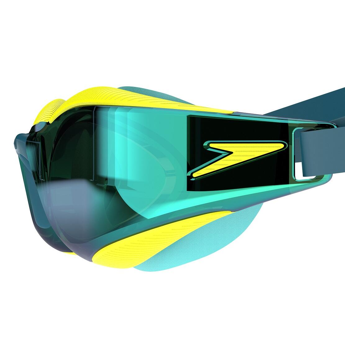 Speedo Fastskin Hyper Elite Mirrored Goggles - Hyper Yellow / Steel ...