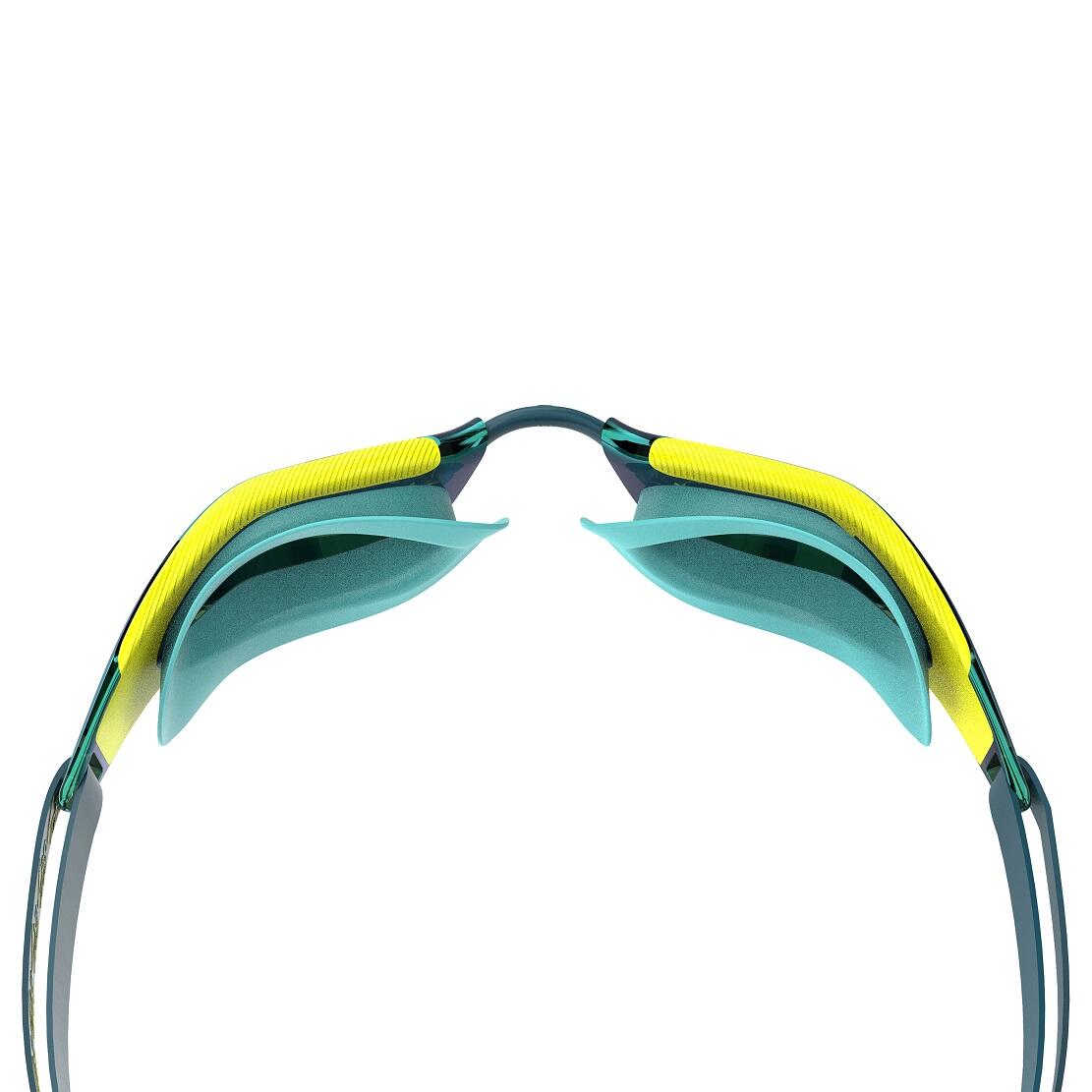 Speedo Fastskin Hyper Elite Mirrored Goggles - Hyper Yellow / Steel ...