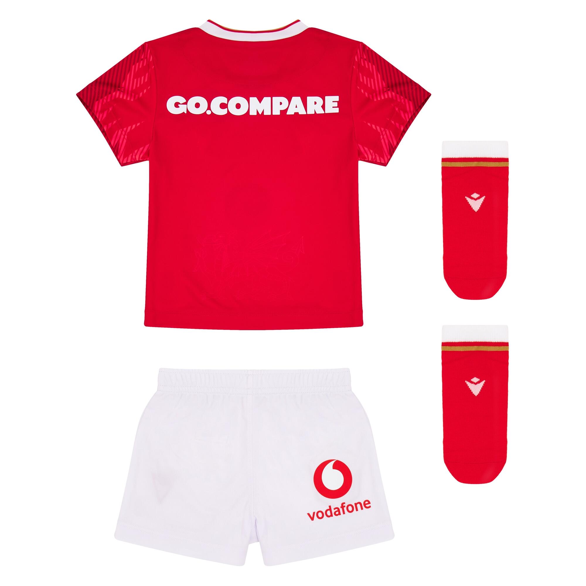 Wales WRU 2024/25 Infants Six Nations Home Rugby Kit | Decathlon
