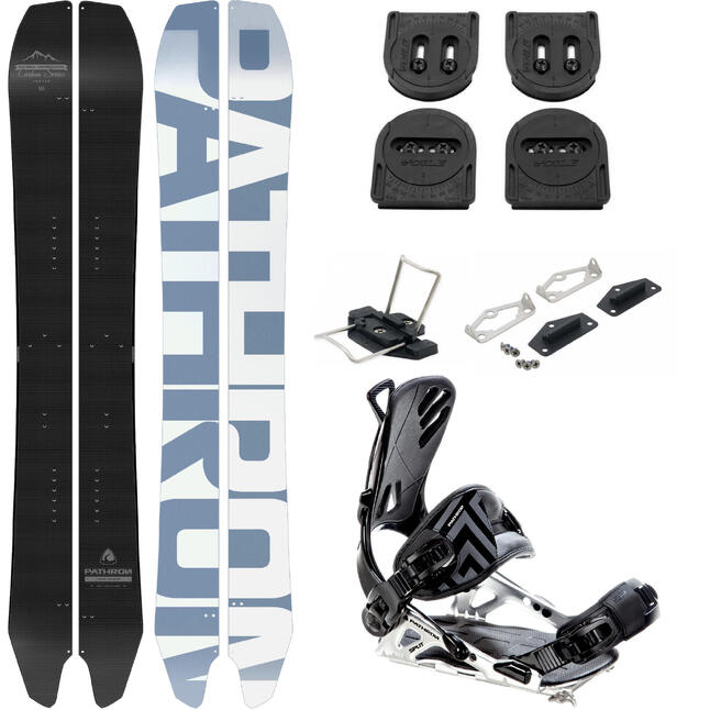 Snowboard splitboard set Carbon Powder Split bindings voile PATHRON ...