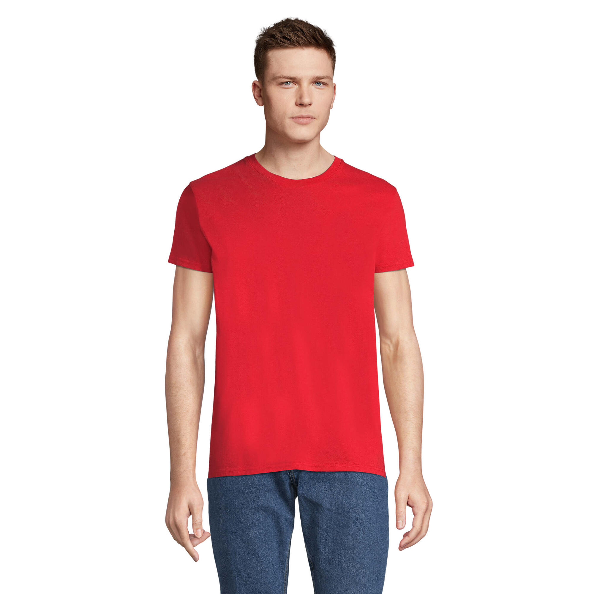 Heren Pioneer Biologisch Katoenen TShirt (Rood) SOL S | Decathlon