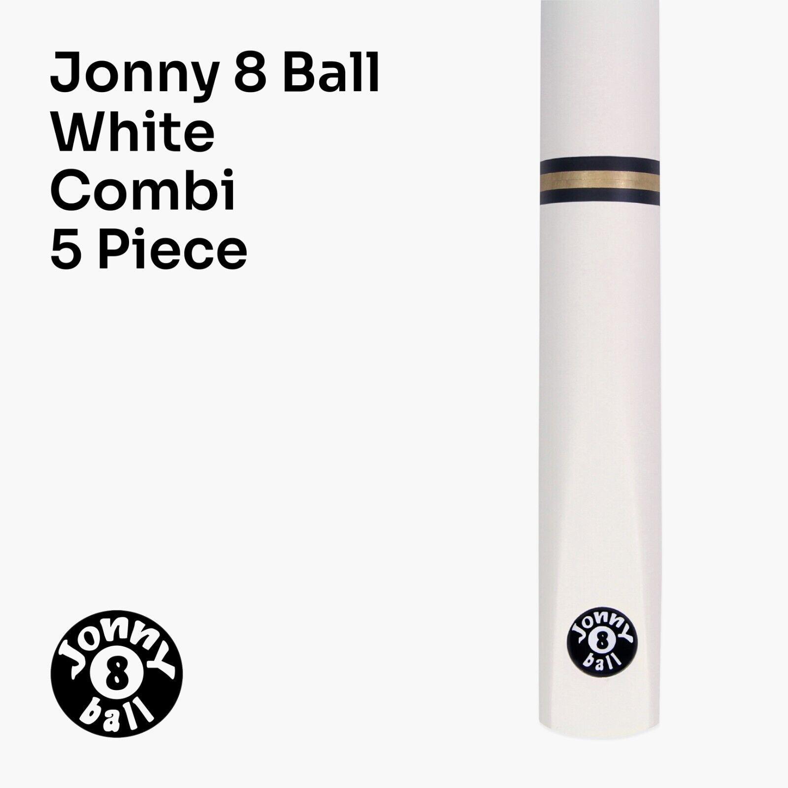 Jonny 8 Ball WHITE COMBI Adjustable 5pc Ash Pool Snooker Cue – 9mm Tip ...