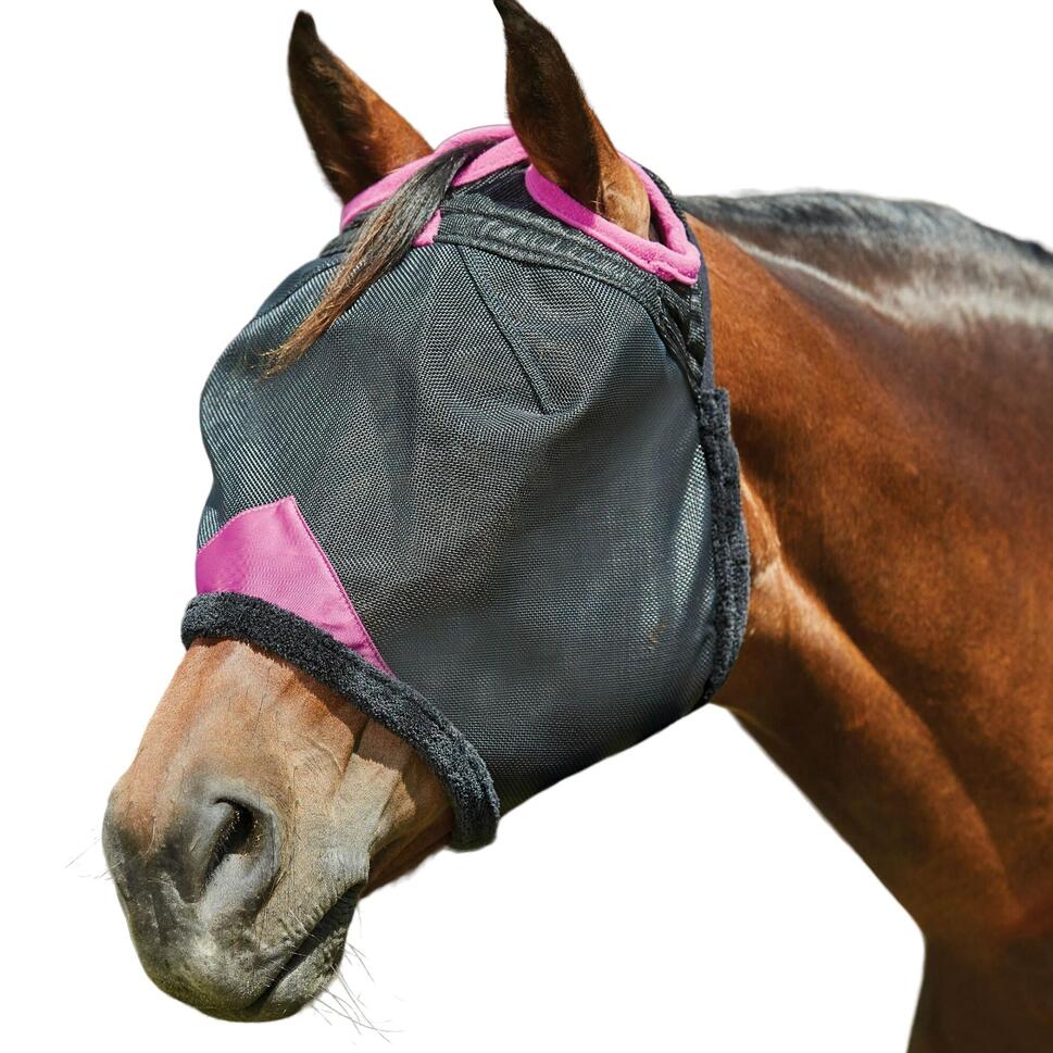 Comfitec Deluxe Fine Mesh Durable Horse Fly Mask (Black/Purple ...