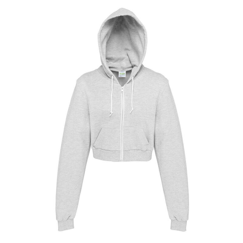 Sweat Court À Capuche Femme (Gris Chiné) AWDIS | Decathlon