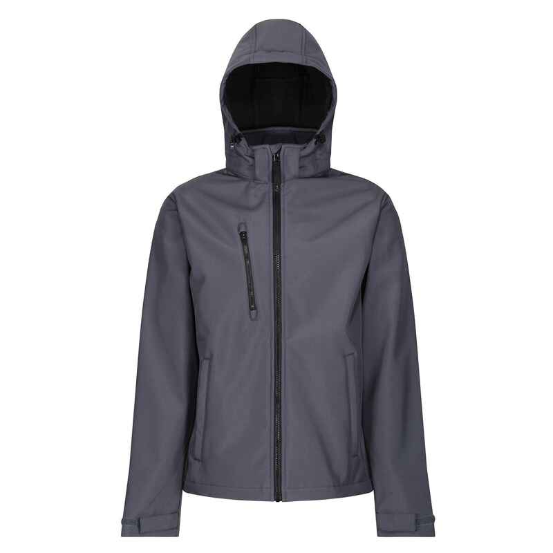 Mens Venturer 3 Layer Membrane Soft Shell Jacket (Seal Grey/Black ...