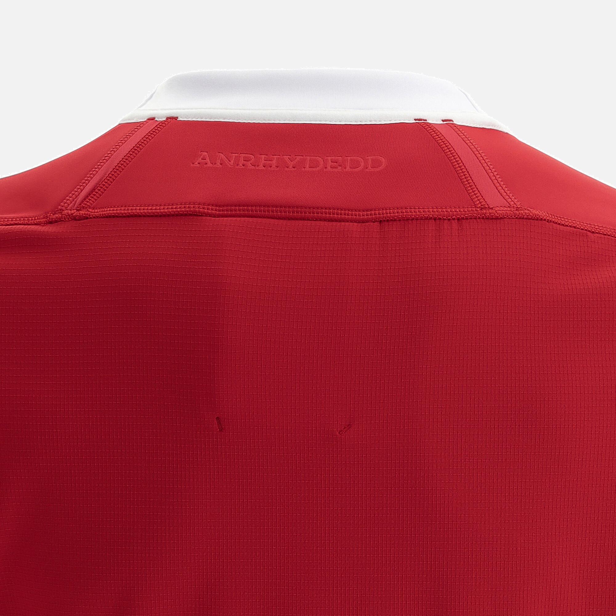 Wales WRU Mens Home Pro Authentic Tech Body Fit Rugby Shirt MACRON ...