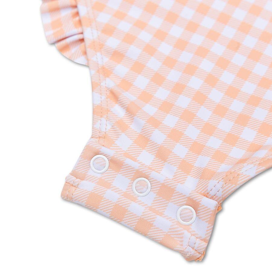 Maillot de bain fille - orange/blanc - Sunset Grid - 62/68 SWIM ...