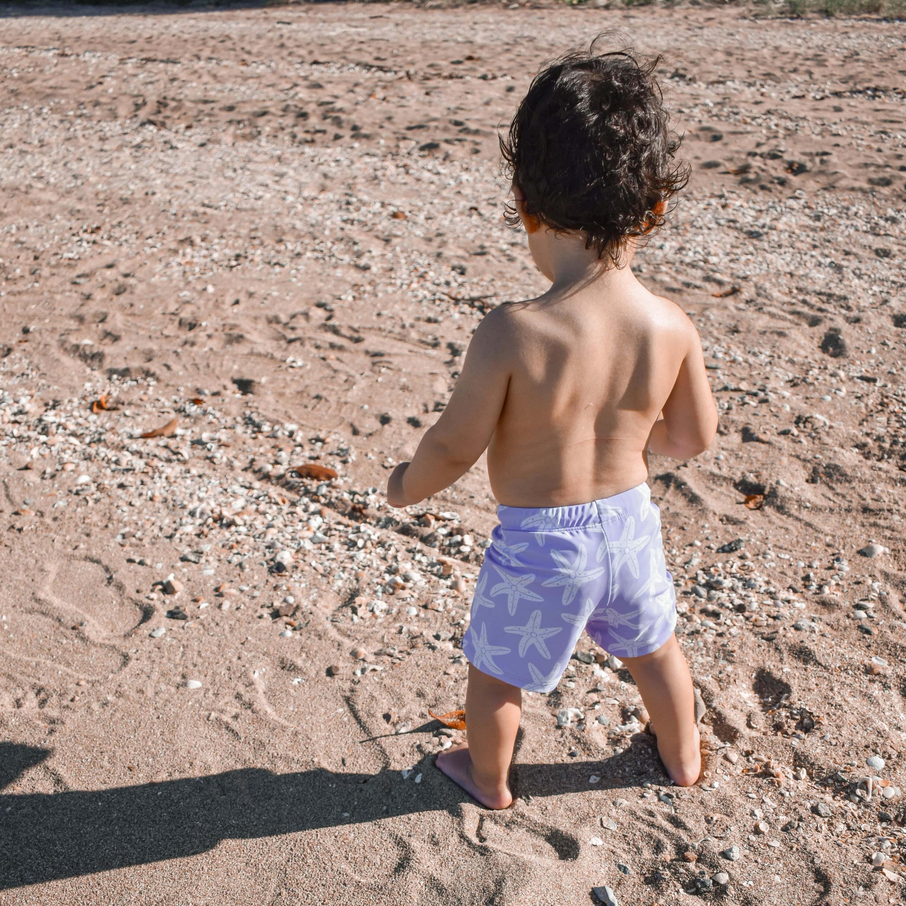 Maillot de bain garçon Swim Essentials UPF50+ boxer violet Sea Star ...