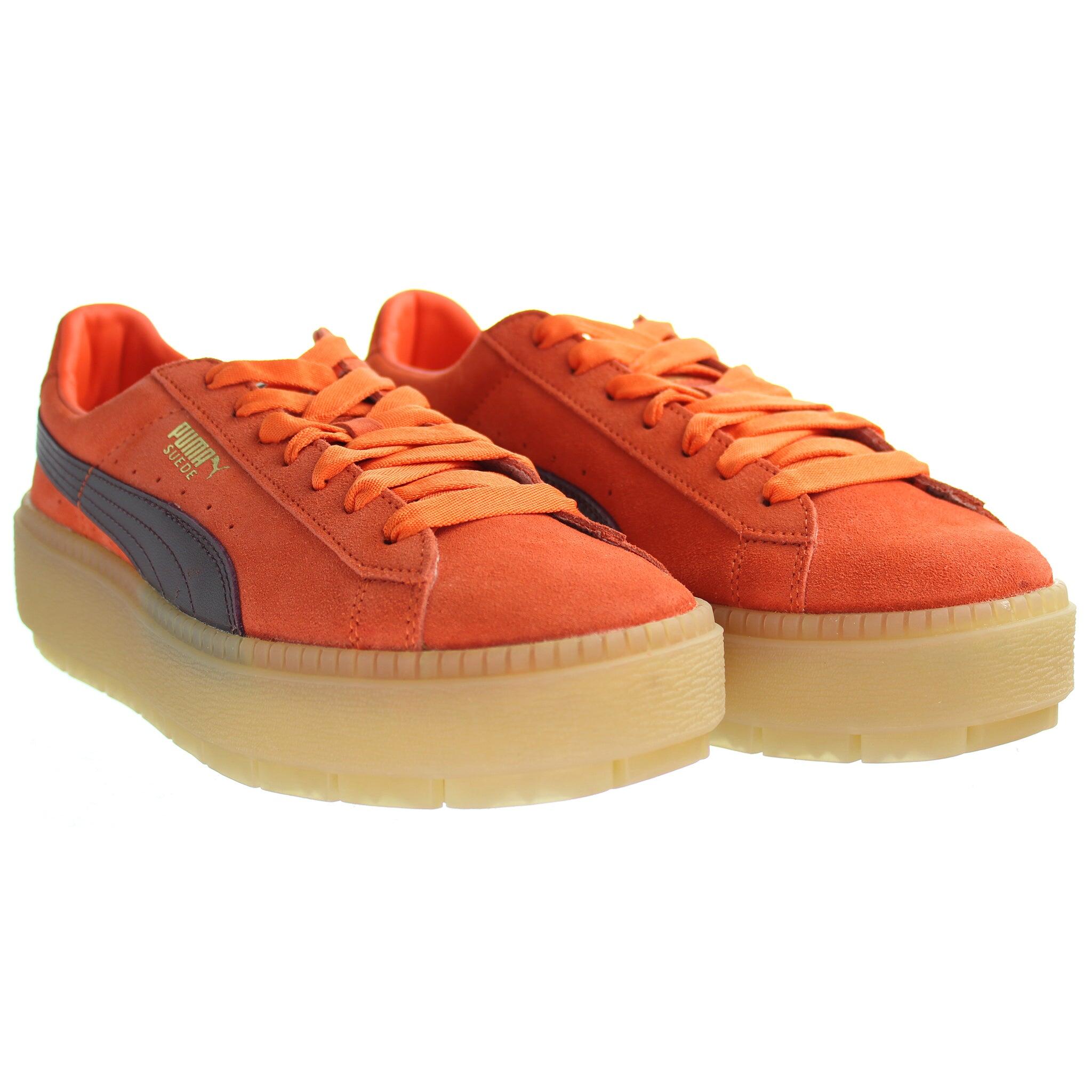 Puma Platform Trace Block Womens Orange Trainers PUMA | Decathlon