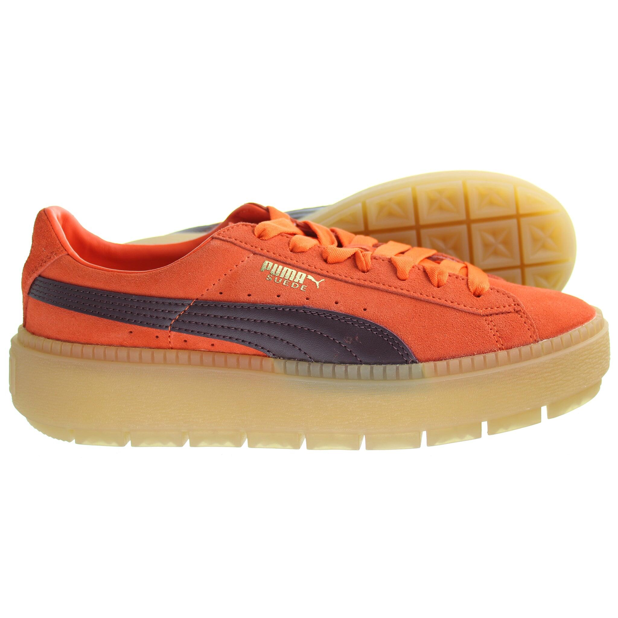 Puma Platform Trace Block Womens Orange Trainers PUMA | Decathlon