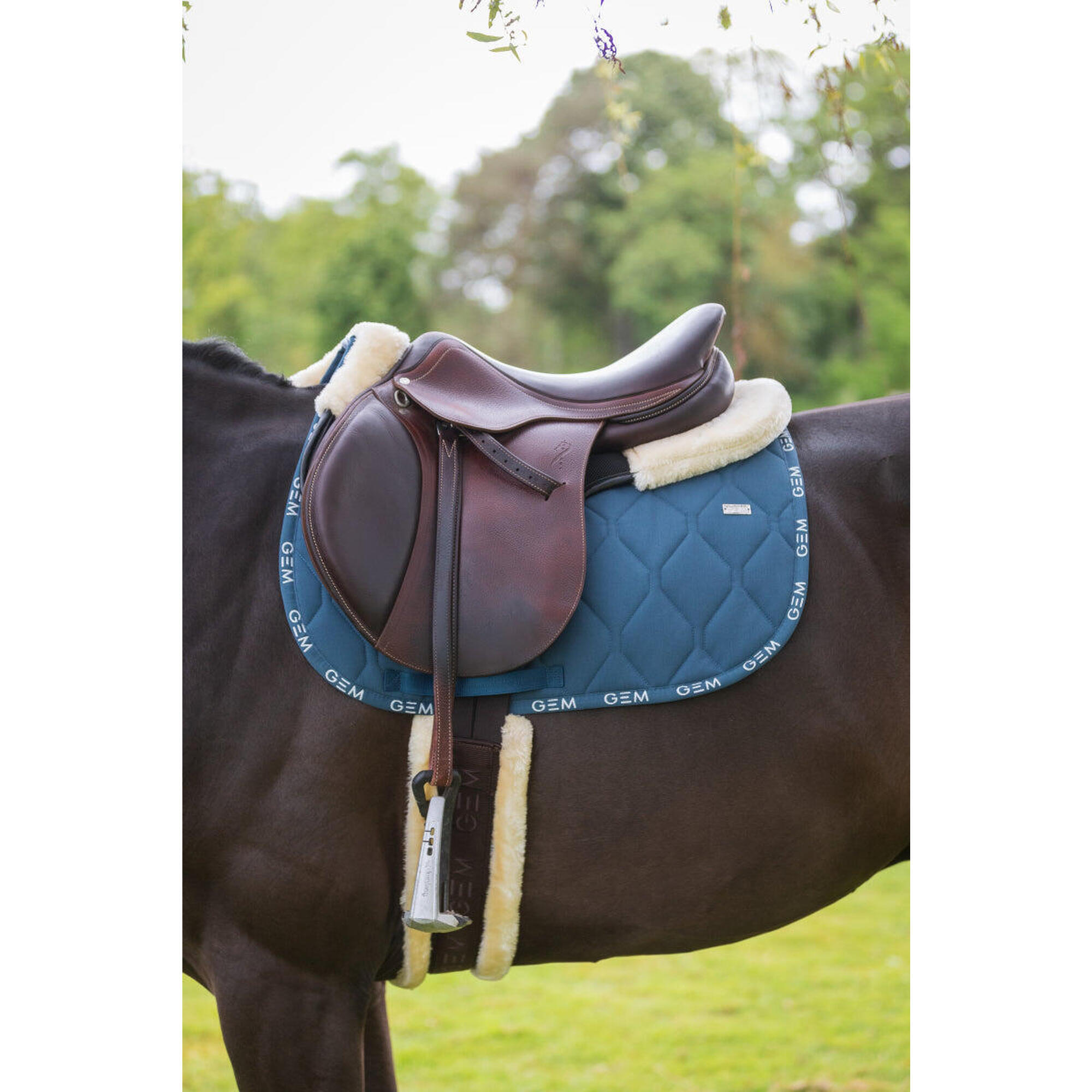 Tapis de selle LOVE Bleu orage MIXTE - GEM GEM EQUITATION | Decathlon