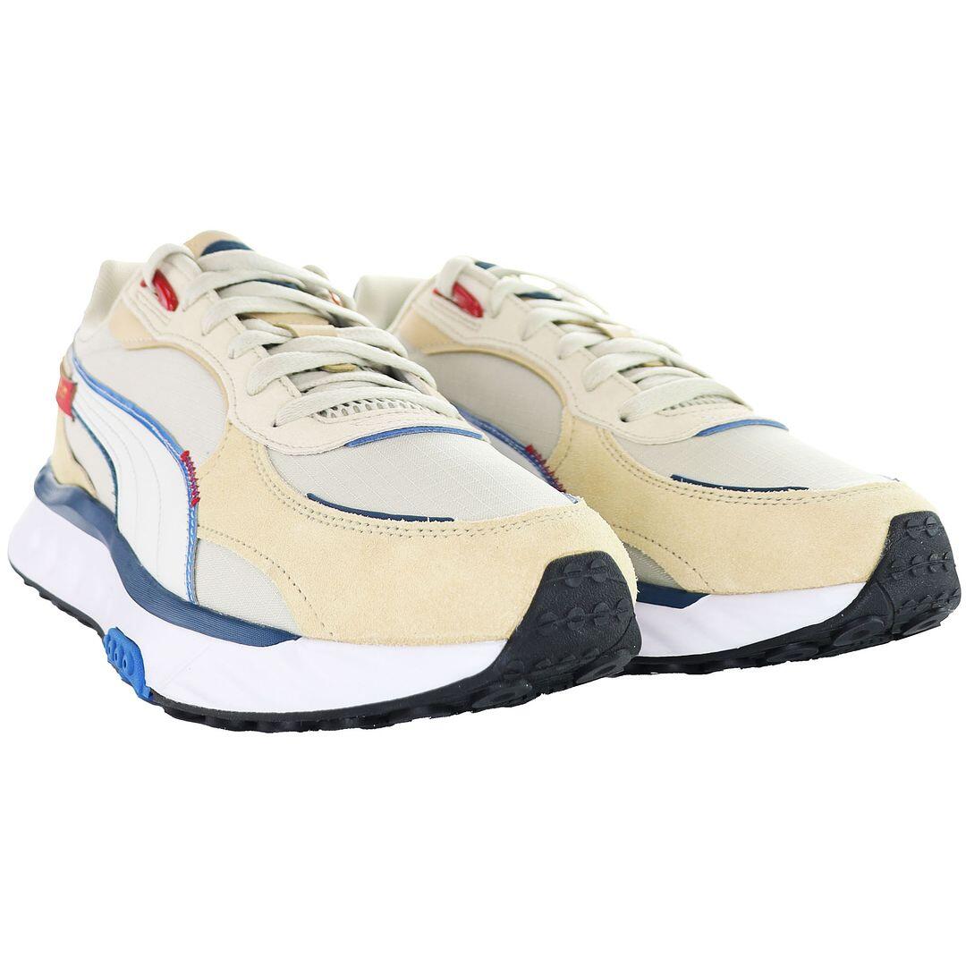 Puma Wild Rider Displaced Mens Beige Trainers PUMA | Decathlon