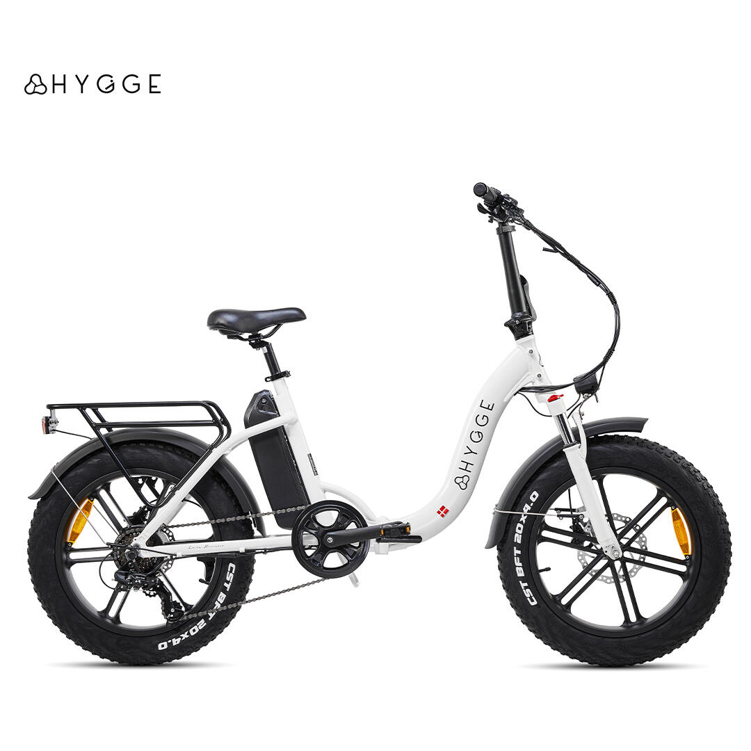 Hygge Vester Step 2025 Vouwfiets - Fat Tire E-Bike | Reiger Wit HYGGE BIKES | Decathlon