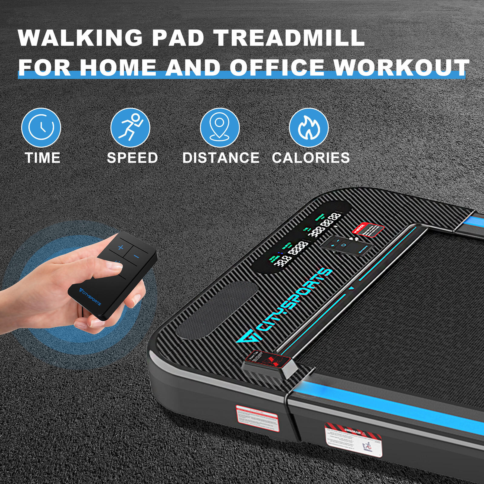 CITYSPORTS Treadmill,Electric Walking Pad for Home,Running Walking ...