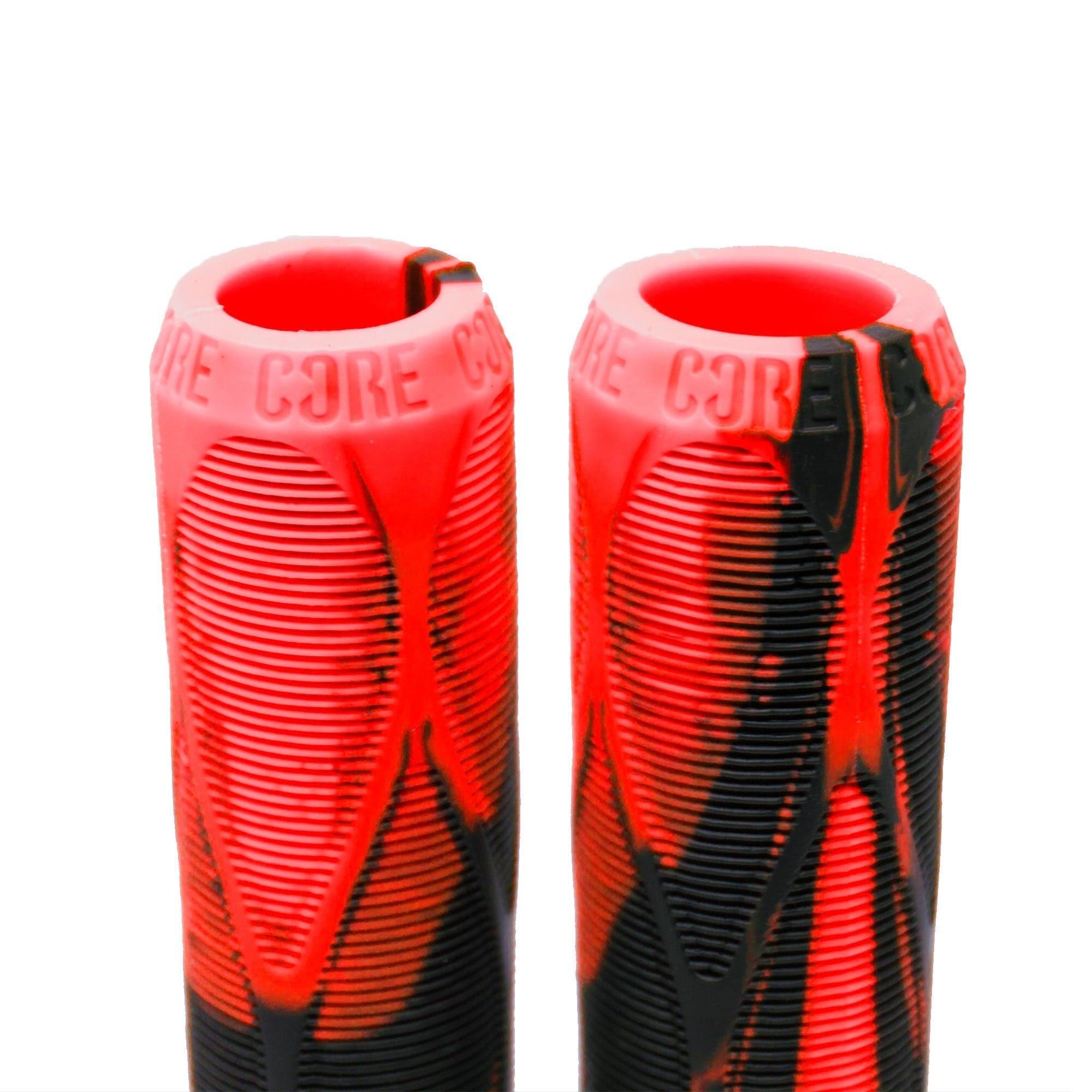 Core Pro Handlebar Grips Soft 170mm Lava Red Black Core Decathlon