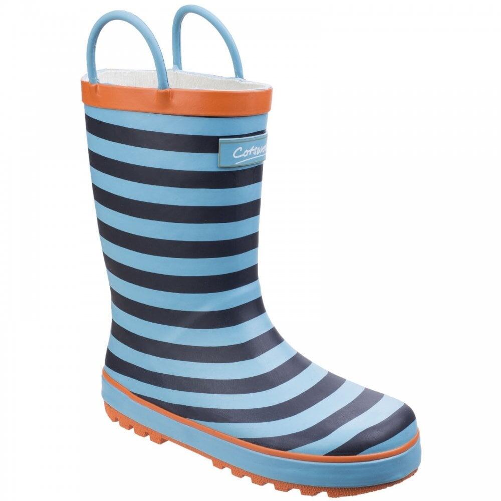 Cotswold Captain | Blue | Kids Stripy Wellies COL: Blue, SIZE: UK 11 K ...