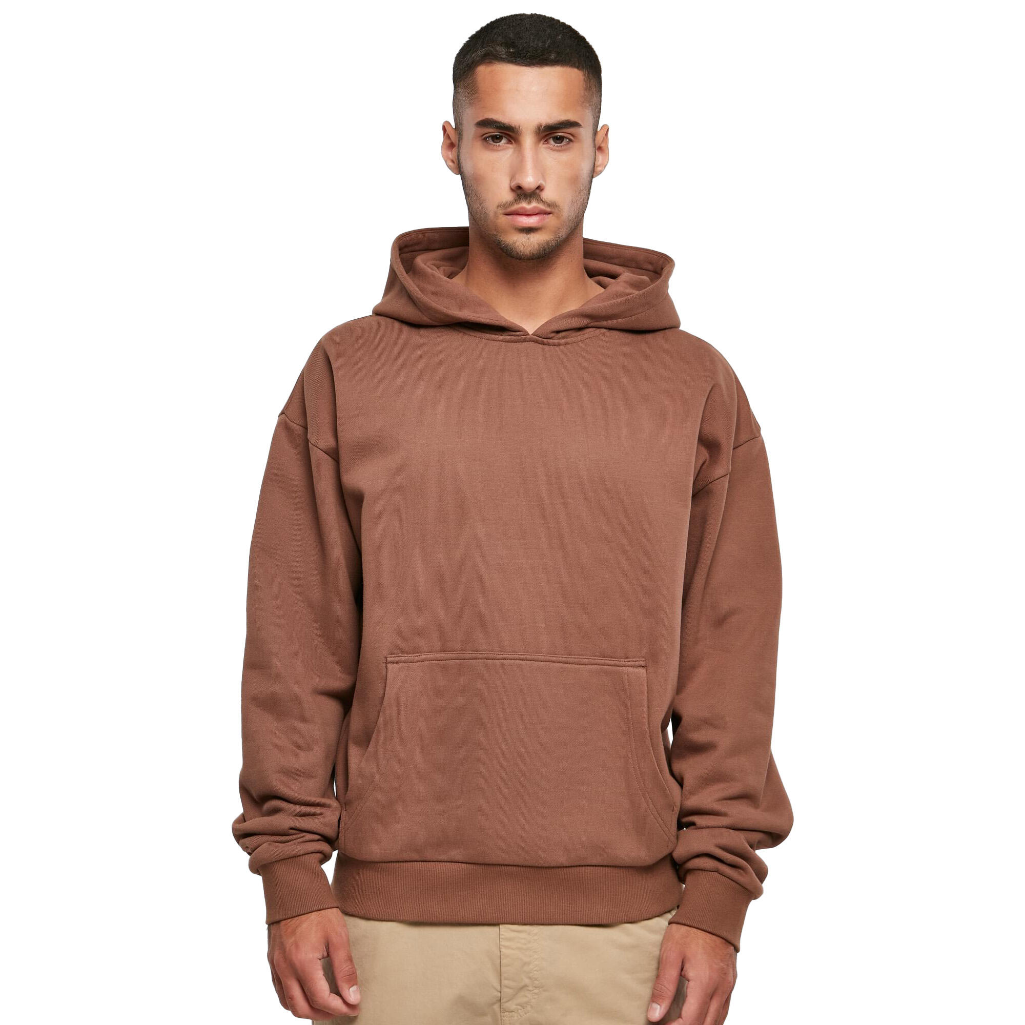 Mens Ultra Heavyweight Hoodie (Bark) BUILD YOUR BRAND | Decathlon