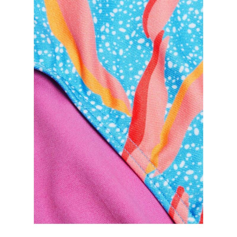Maillot Speedo fille dos en V 'Space Tiger' Kiki Pink/Picton Blue/Siren ...